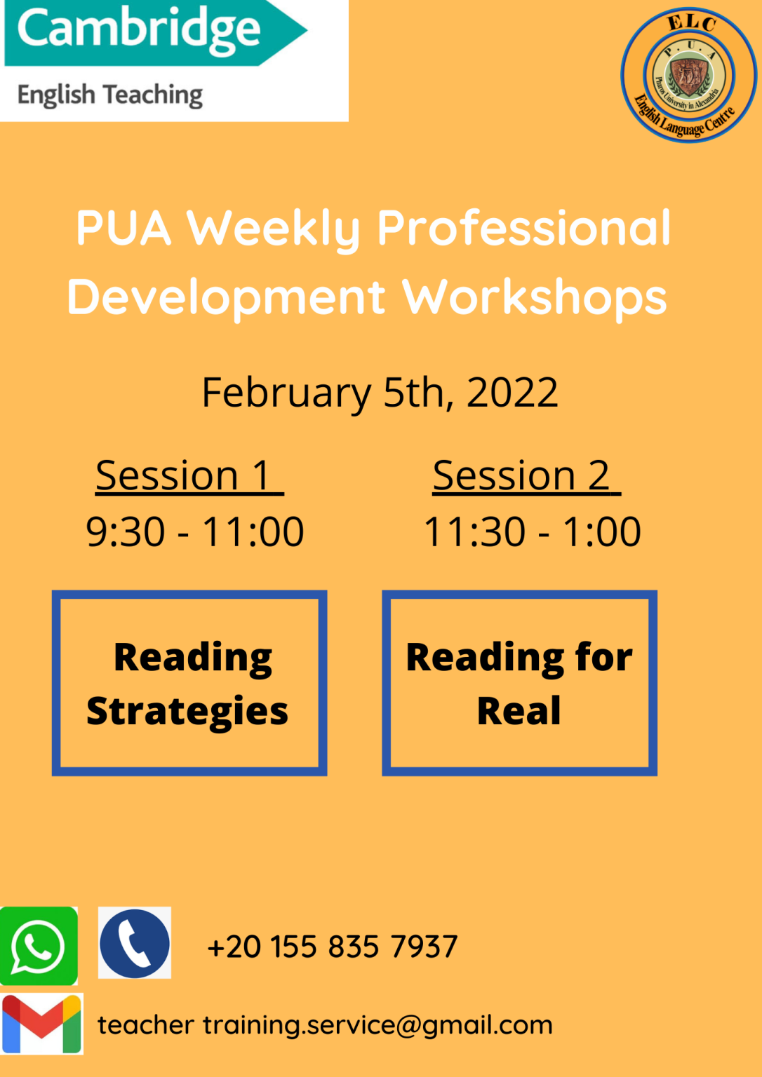 ELC Professional Development Events