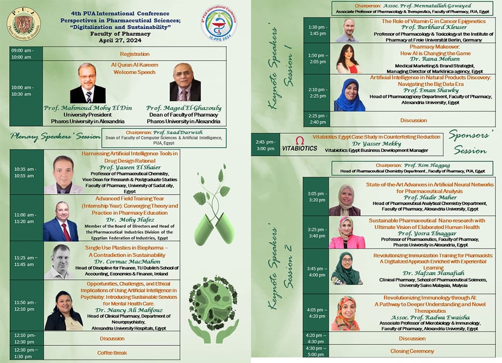 PUA’s 4th International Conference Schedule
